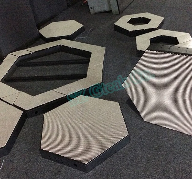 Full Color RGB Matrix Control Mini Hexagon LED Display for DJ Booth ...