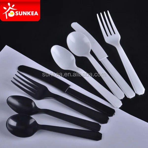 Eco-friendly Fast Food Restaurant Plastic Disposable Spoons and Forks