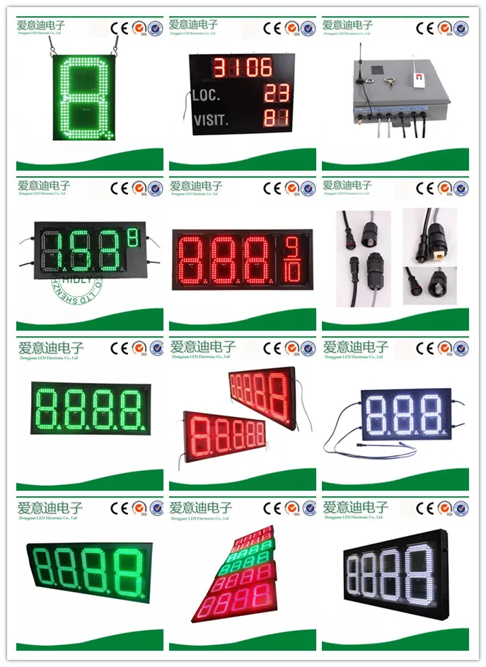 Hidly 7 Segment LED Display Screen Gas Pump Topper Sign Gas Station LED ...