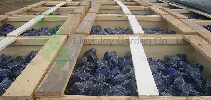 Natural Clear Colored Cobalt Blue Slag Glass Rocks For Gabion And Home ...
