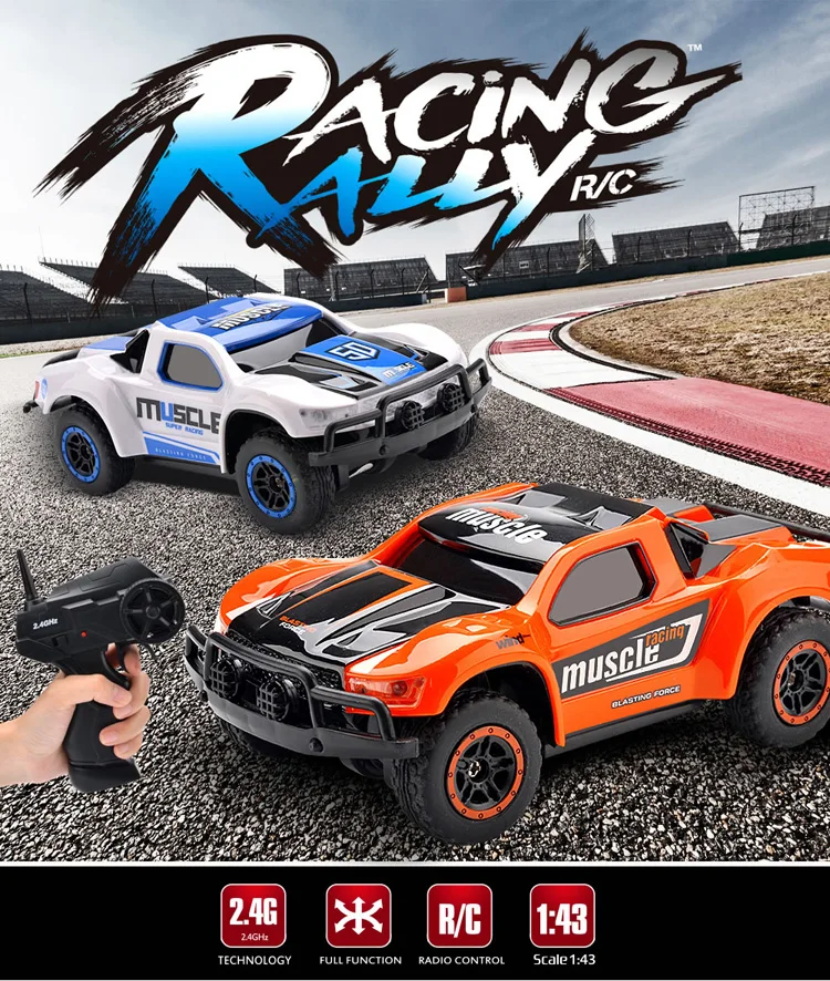 1:43 Rc Truck Car Hb Toys 2.4g Radio Control High Speed Racing Rally ...