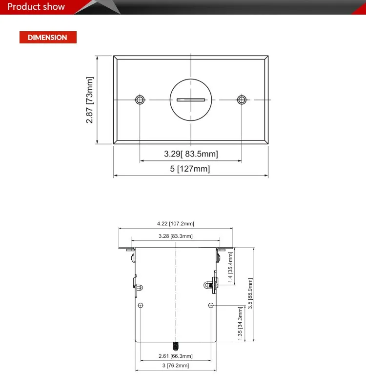 Ul Listed Floor Mounted Electric Outlet Box Rectangular Nickel Plated ...