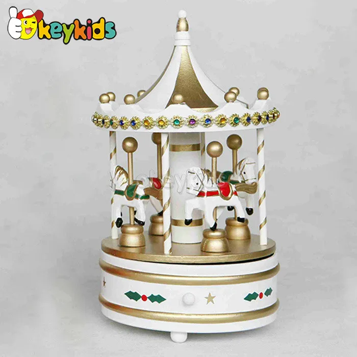 2016 Wholesale Baby Wooden Carousel Music Box,Christmas Kids Wooden ...