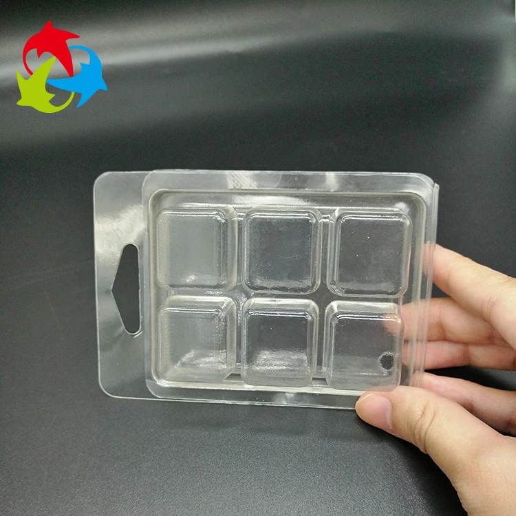 Clear 6 Cavities Plastic Wax Melt Blister Folding Box - Buy Blister Box ...