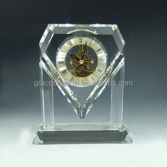 Desk Top Crystal Pyramid Clock - Buy Crystal Pyramid Clock,Crystal Mini ...