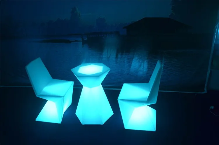 Plastic Angularly Colorful Illuminated Led Glow Dining Chair - Buy ...