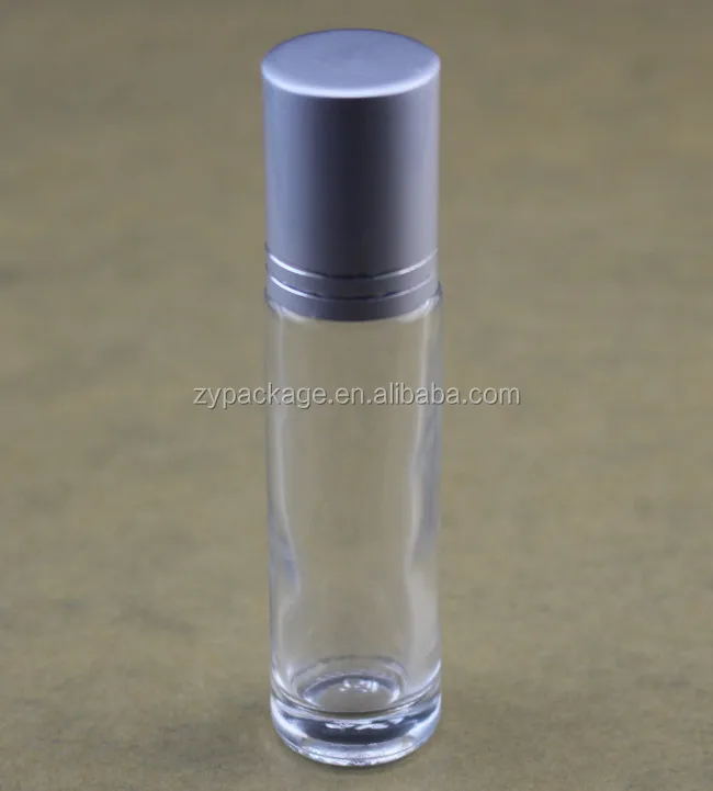 Clear Glass 10 Ml Roll On Bottle With Black Plastic Cap And Metal Roller Ball - Buy 10ml Roll On ...