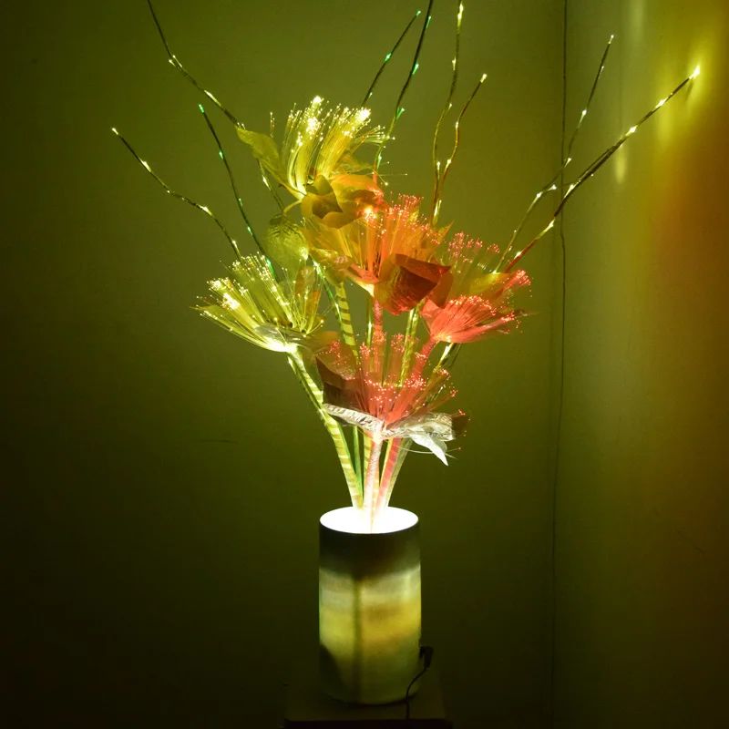Lotus Led Fiber Optic Flower Light For Party Decoration - Buy Fiber ...