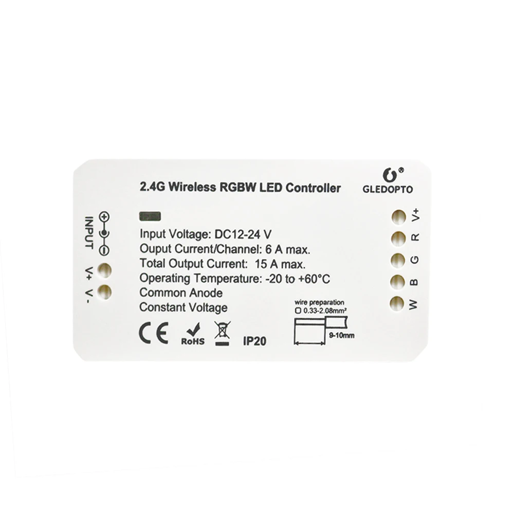 Zigbee RGB+CCT LED strip controller DC12~24Vmax 6A channel WiFi ...