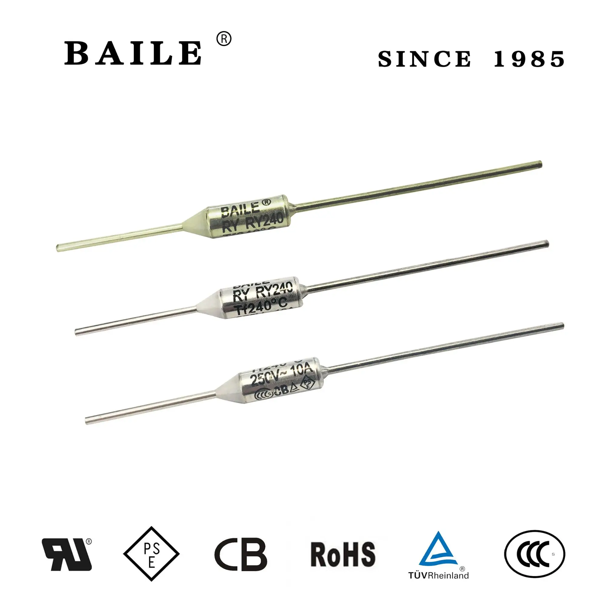 Baile Ry240 250v 10a Ccc Tuv Pse Cb Rohs 240 Degree Celsius Metal ...