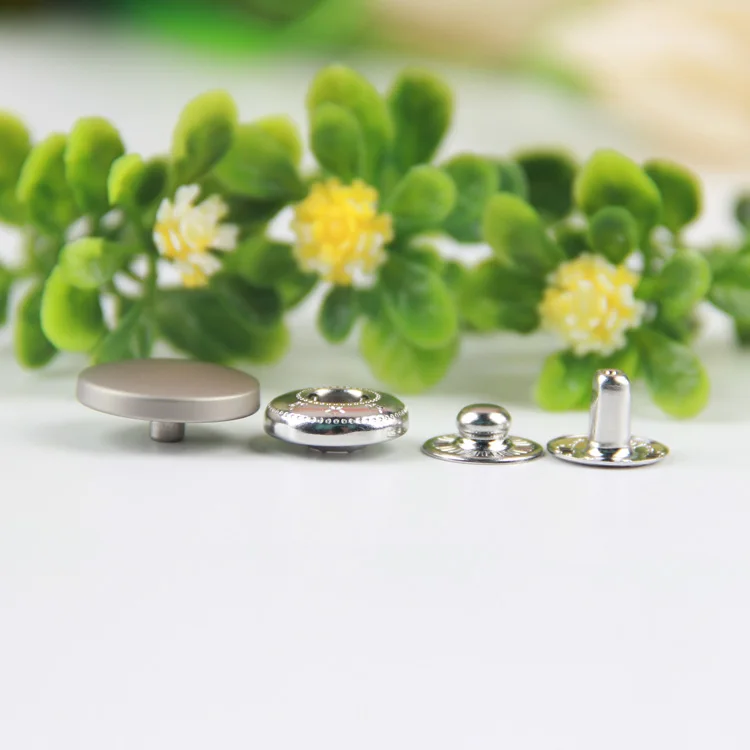 Factory Direct Sale Flat Matte Silver Snap Button With 486# - Buy Flat ...