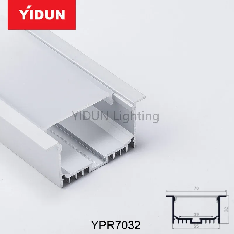 Recessed Linear Flanged Led Aluminium Extrusion Profile With Pc/pmma ...