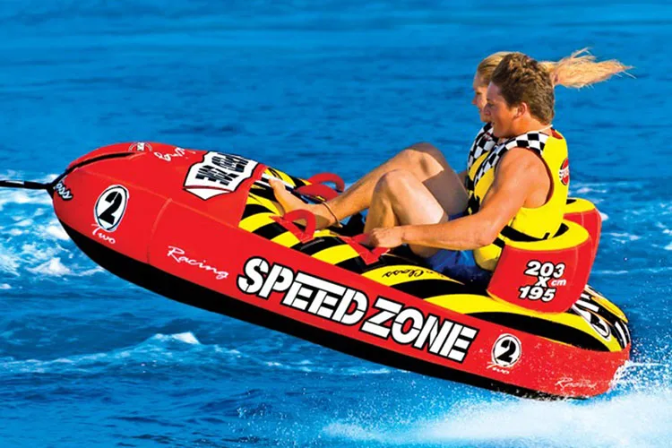 Sea Watersports 2 Person Riders Inflatable Water Ski Flying Boat Tube ...