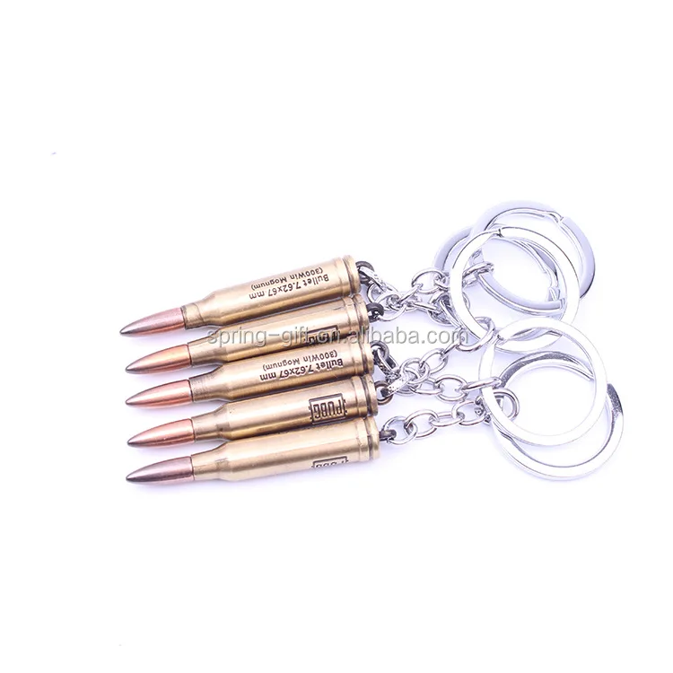Zinc Alloy Bullet Shaped Metal Keychain Bullet Model Keyring - Buy ...