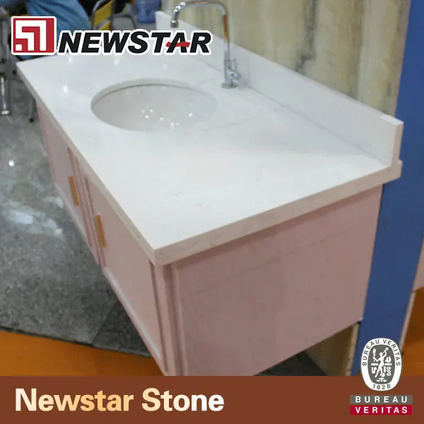 Newstar One Piece Artificial Quartz Stone Kitchen Countertops Bathroom ...