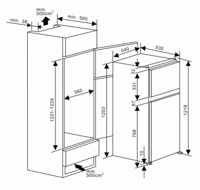 Top Mounted Refrigerator Home Double Doors N/st Climate Fridge And ...