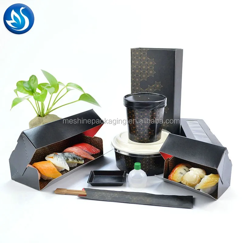 High Quality 300gsm Disposable Paper Sushi Box,Food Sushi Bento ...