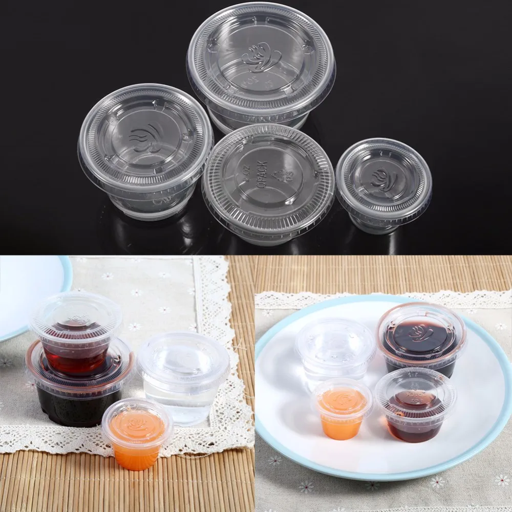 Pp Plastic 1 Oz,2 Oz,3oz,4 Oz Porton Cup Sauce Cup With Lid - Buy ...