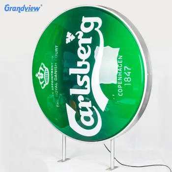 Round Shape Logo Vacuum Forming Custom Logo Outdoor Led Light Box Signs - Buy Custom Signs Logo ...