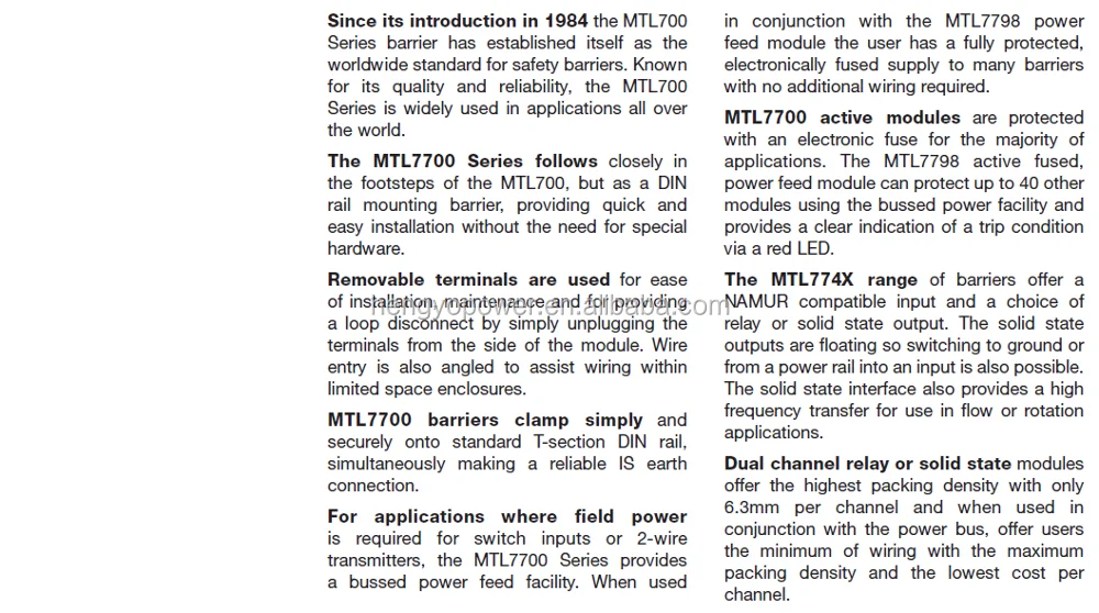 Mtl7700-barreras De Seguridad Para Montaje En Riel Din,Serie Mtl7760ac ...
