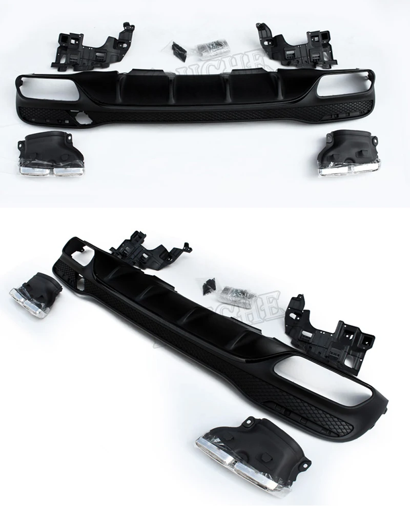 Diffuser & Exhaust Tip For Mercedes Benz Gle Class W166 4 Door Suv 2016 ...