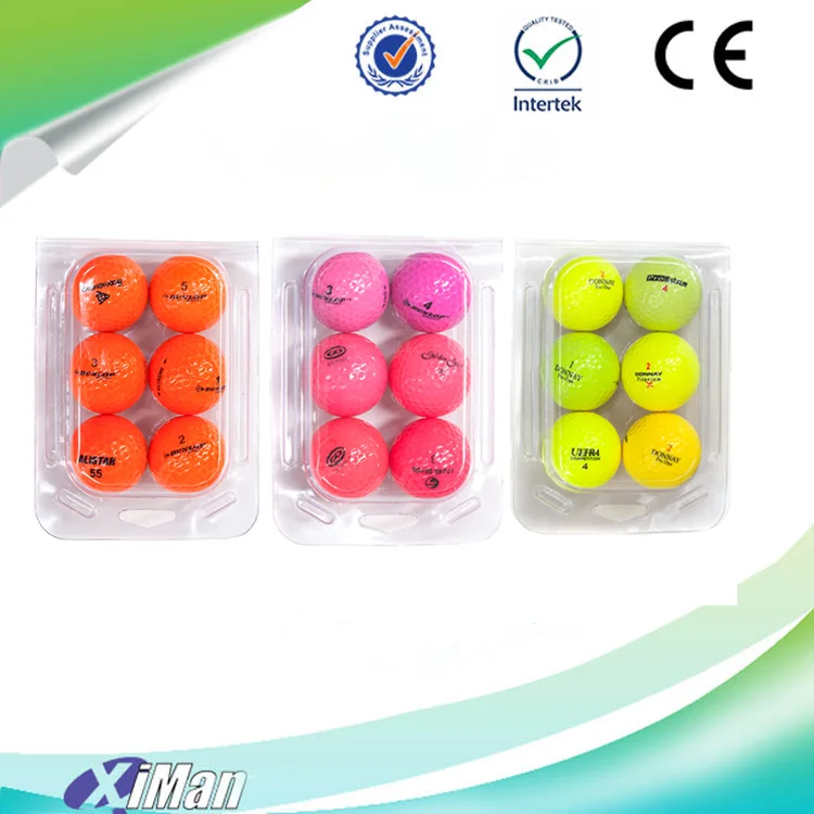 Custom Transparent Plastic Clamshell Blister Packaging For 12 Golf ...