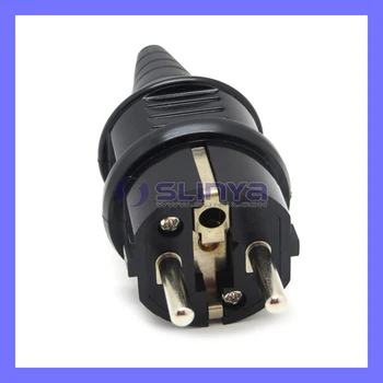 Black / White Eu Plug Ac 250v 16a European German Rewirable Power Cord ...