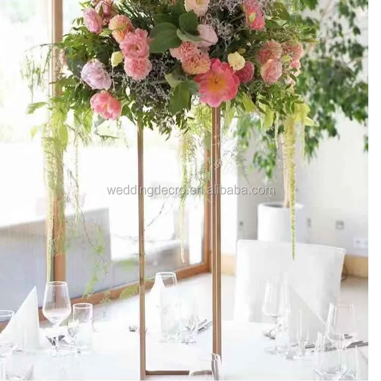 Matte Gold Wedding Flower Stands - Unbreakable & Stylish