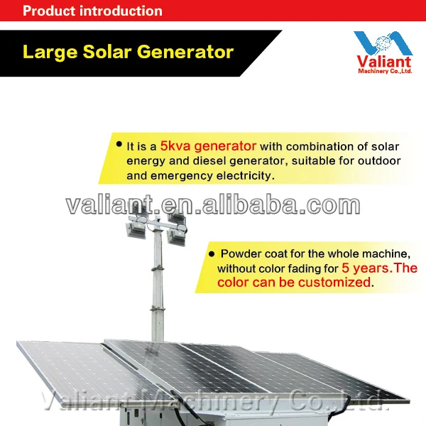 5kva Mobile Solar Generators - Buy Solar Power Lighting,Portable Solar ...