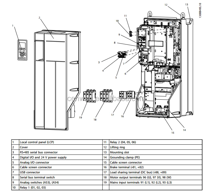 Danfoss Fc-302p30kt5e20h2bg Drive Cards - 18.5kw to 30kw