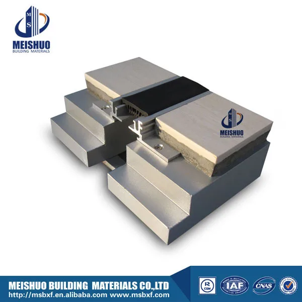 Aluminum Floor Rubber Insert Expansion Joint Concrete Slab In Building ...