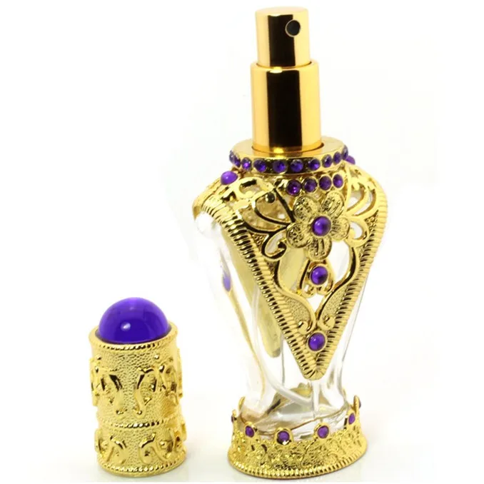 Botol Kaca Kosong Parfum Buatan Tangan,Warna Emas Bentuk Teko Dengan ...