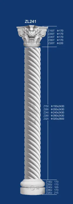 Fiberglass Reinforced Round Gypsum Roman Column Mold - Buy Round Gypsum ...