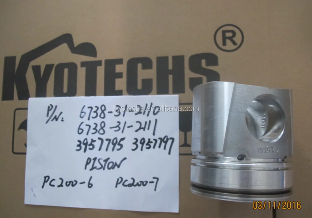 Engine Piston For 6738-31-2110 6738-31-2111 6738-31-2112 3957795 ...