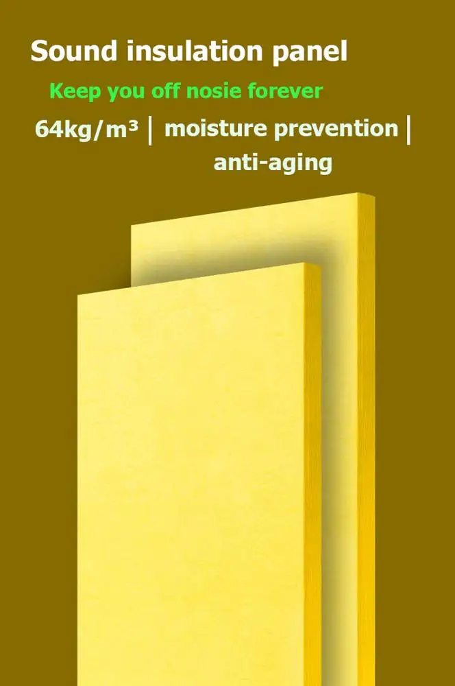 Sound Absorption Sound Insulation Glass Wool Acoustic Panel For Wall ...