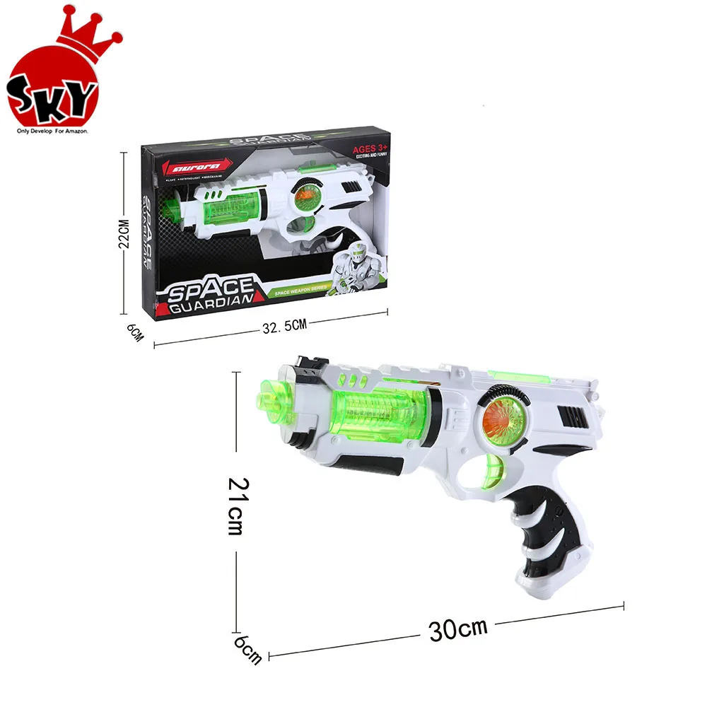 Kids Play Multifunction Electronic Toy Stunt Gun With Light And Sound ...