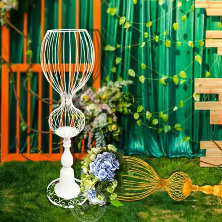 Wrought Iron Centerpiece Wedding Backdrop Flower Vase Candleholder ...