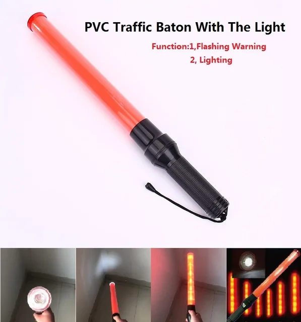 Traffic Baton Light 6 Red Led Two Flashing Modes Blinking Steady ...