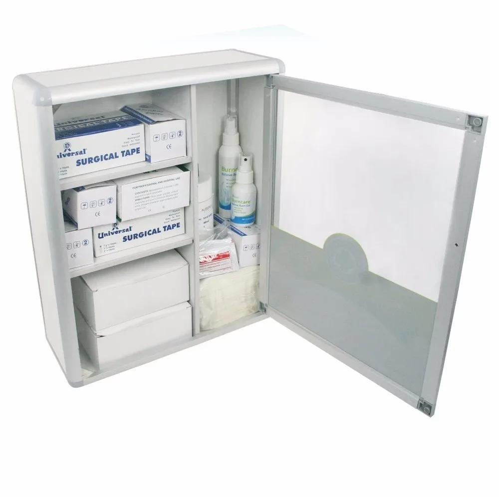 White Aluminum Alloy Empty First Aid Boxwall Mounted Medical Kitfirst ...