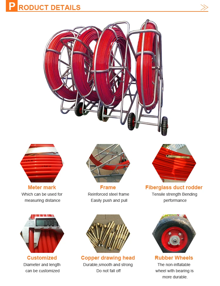 12mm Cable Duct Rodder with wheel 100M - Brightsource Kenya