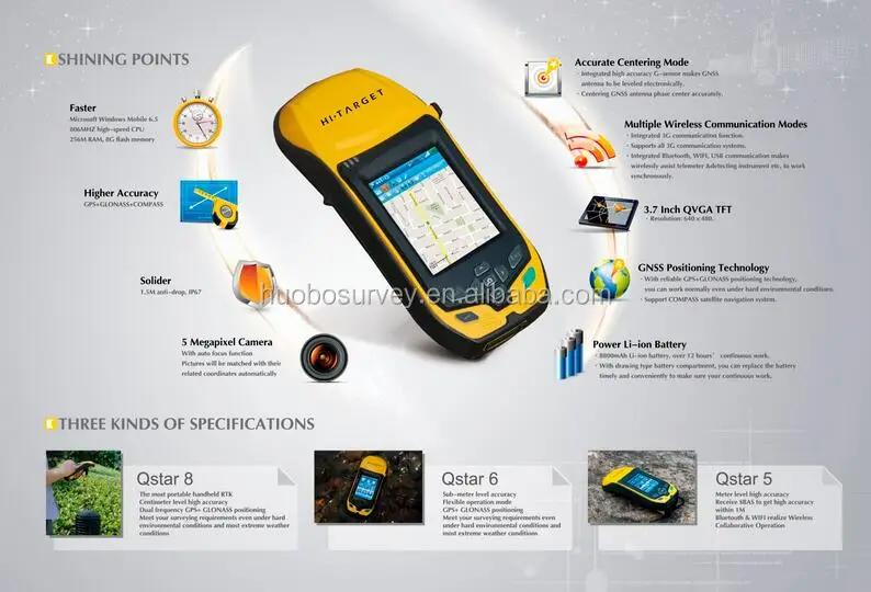 Hi Target Qstar 8 Gis Collector Gps Gis Field Data Collection Gps Gnss ...