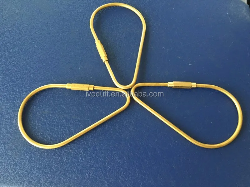 Brass D Shape Key Ring Split Chain Rings Key Holder Loop Craft - Buy D ...