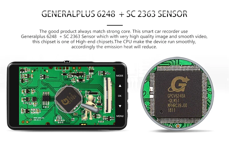 Fhd 1080p Generalplus Car Journey Camera 4 Inch Ips Display Car Driving ...