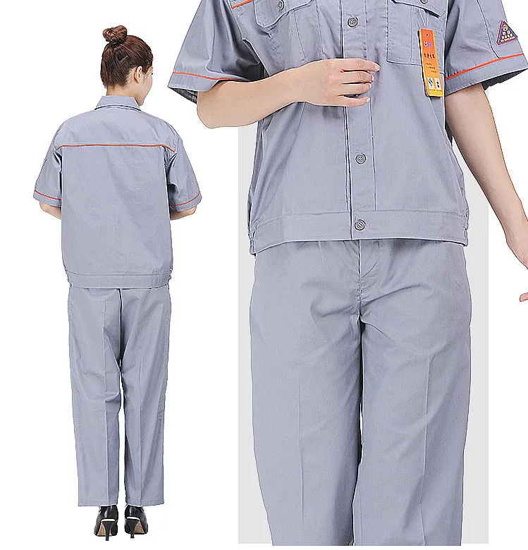 Short Sleeves Labor Protection Clothing Construction Work Clothes ...