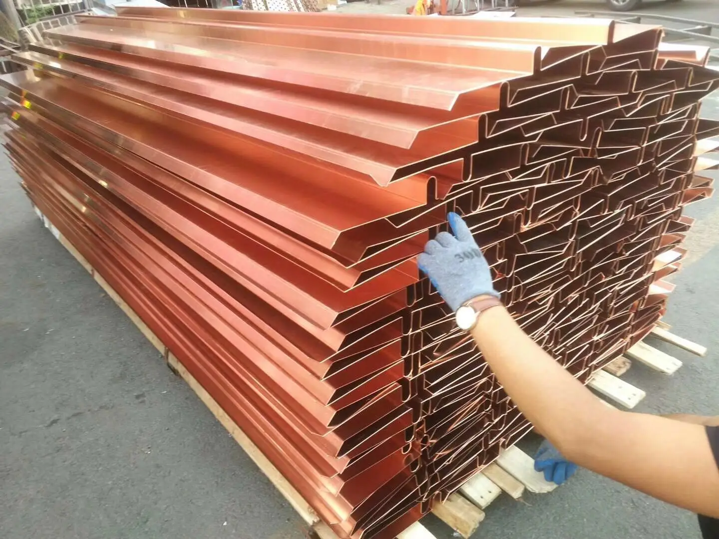 C10200 U Groove Water Stop Copper Plate Processing Copper Sheet For ...