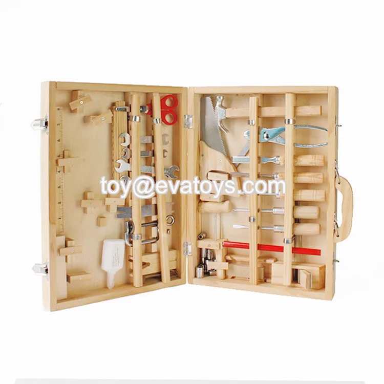 New Design Multi-functional Wooden Kids Play Tool Set With Box W03d046 ...