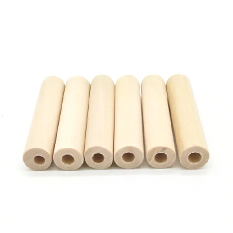 China Latest Design Jewelry Findings Wooden Tube Round Hollow Wood Tube ...