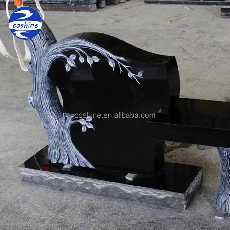 Granite Tree Design Carving Monument Headstone - JFX-5519