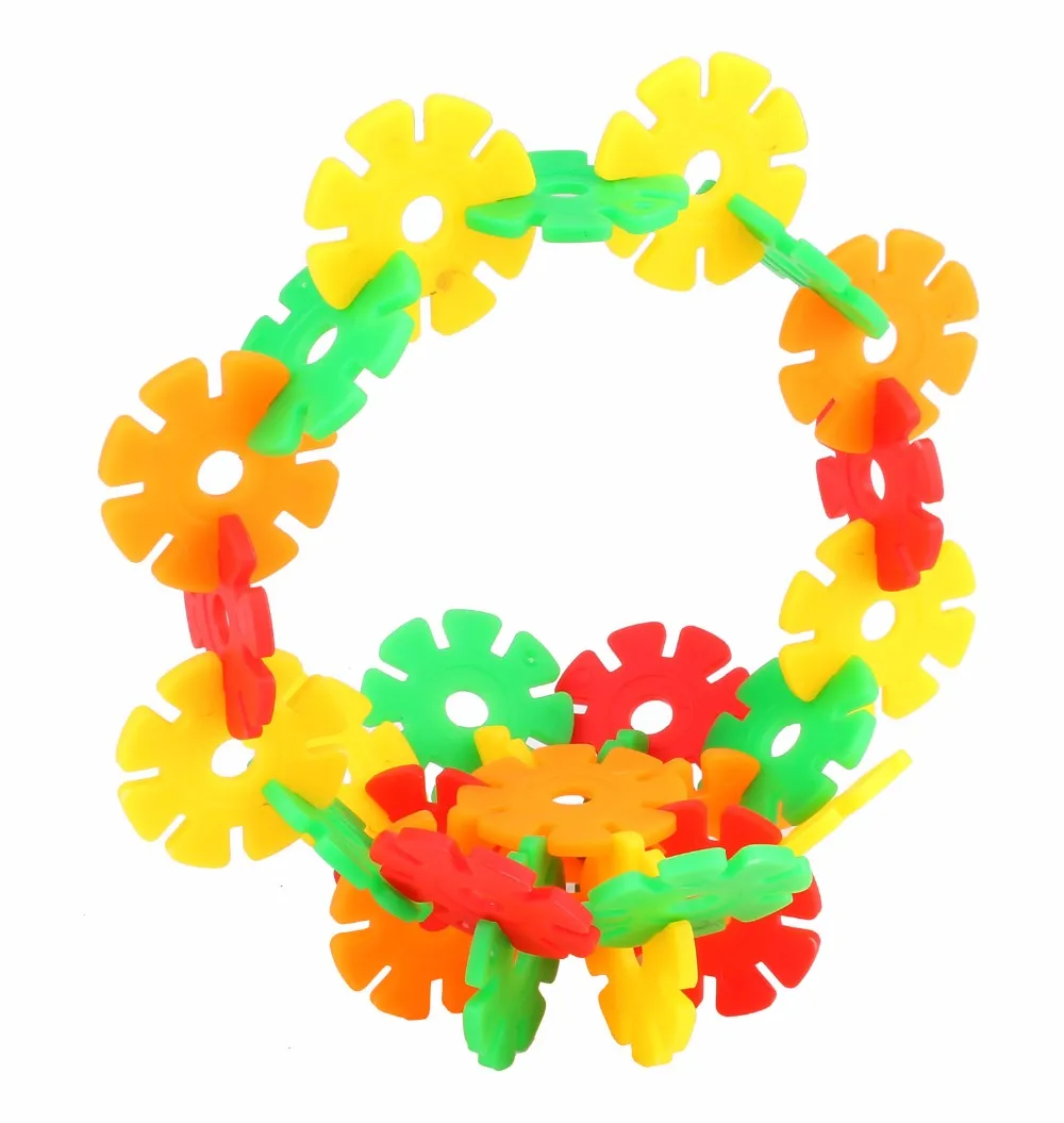 Snowflake Plastic Building Blocks Diy Assembling Educational Toy For ...