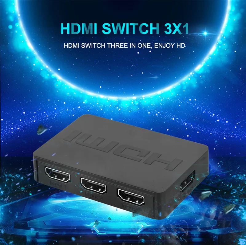 3x1 Hdmi Switch Splitter 3 In 1 Out Hdmi1.4 Distributor Converter Hd 3d ...